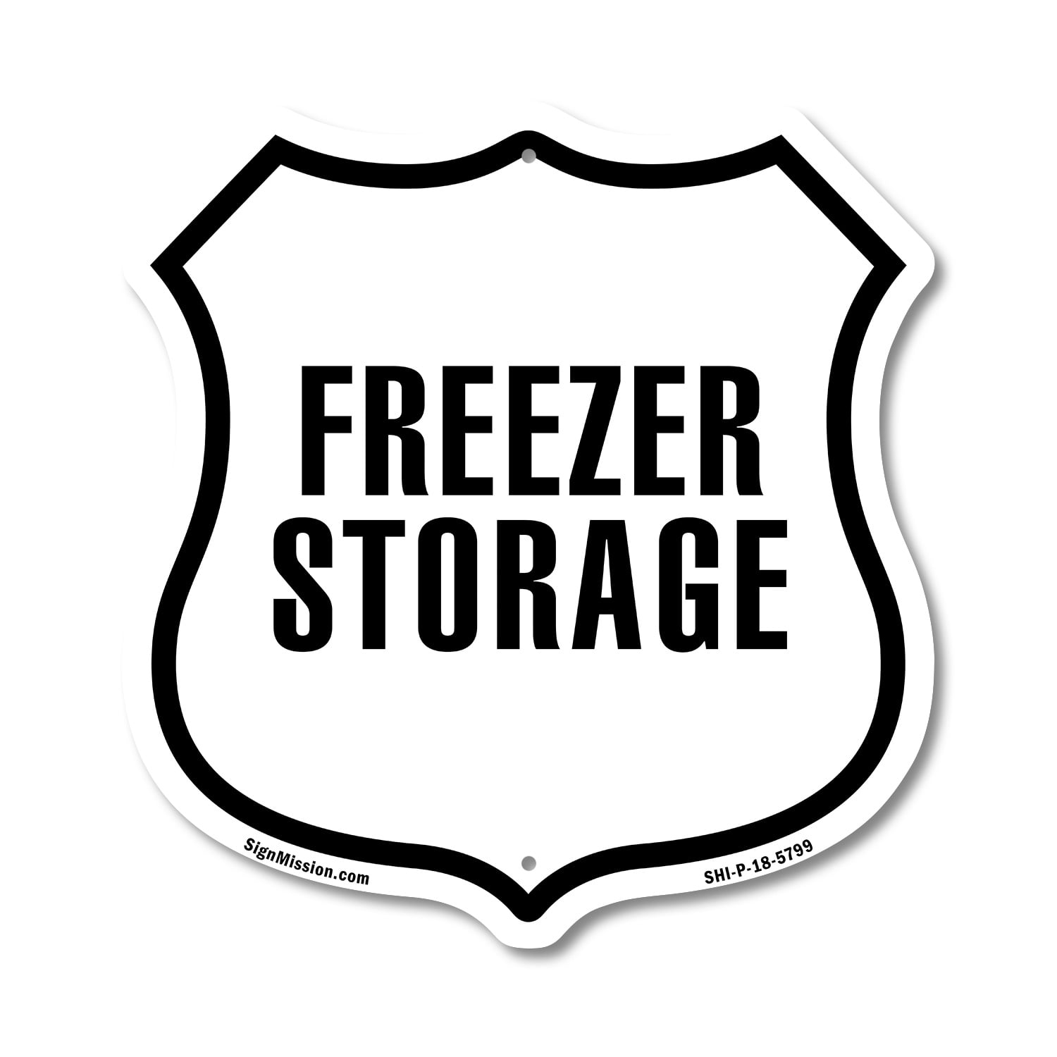 Freezer Storage 6 inch X 6 inch Shield Shaped Commercial Grade Plastic ...