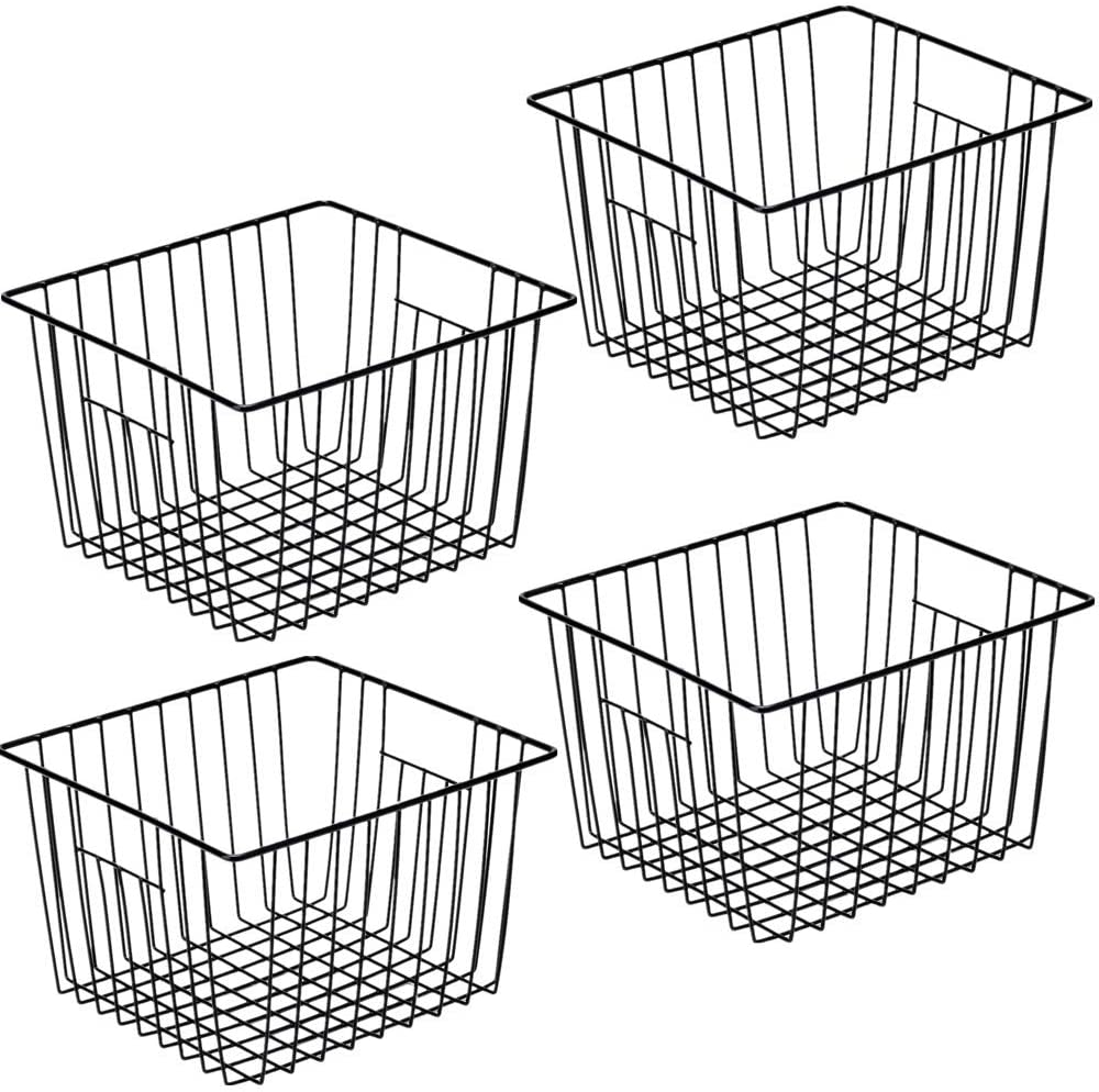 Freezer Storage Baskets, Pantry Storage Wire Basket Organizer Bins ...