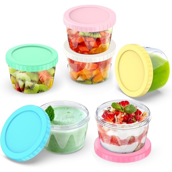Freezer Storage Containers [ INNOVATIVE DESIGN] 6 -16 Oz Indicates Easy ...