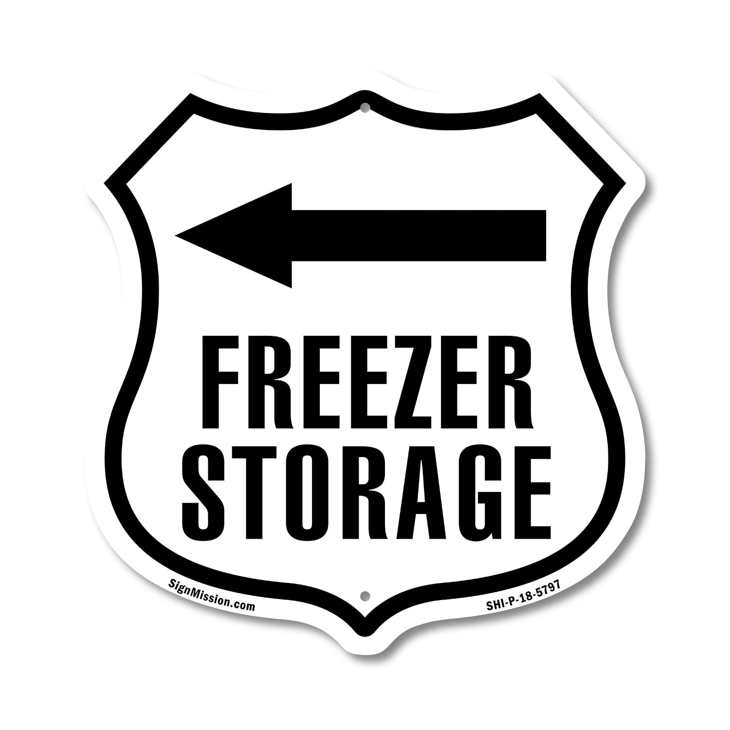Freezer Storage Left (5 Pack) 12 inch X 12 inch Shield-Shaped Rust-Free ...