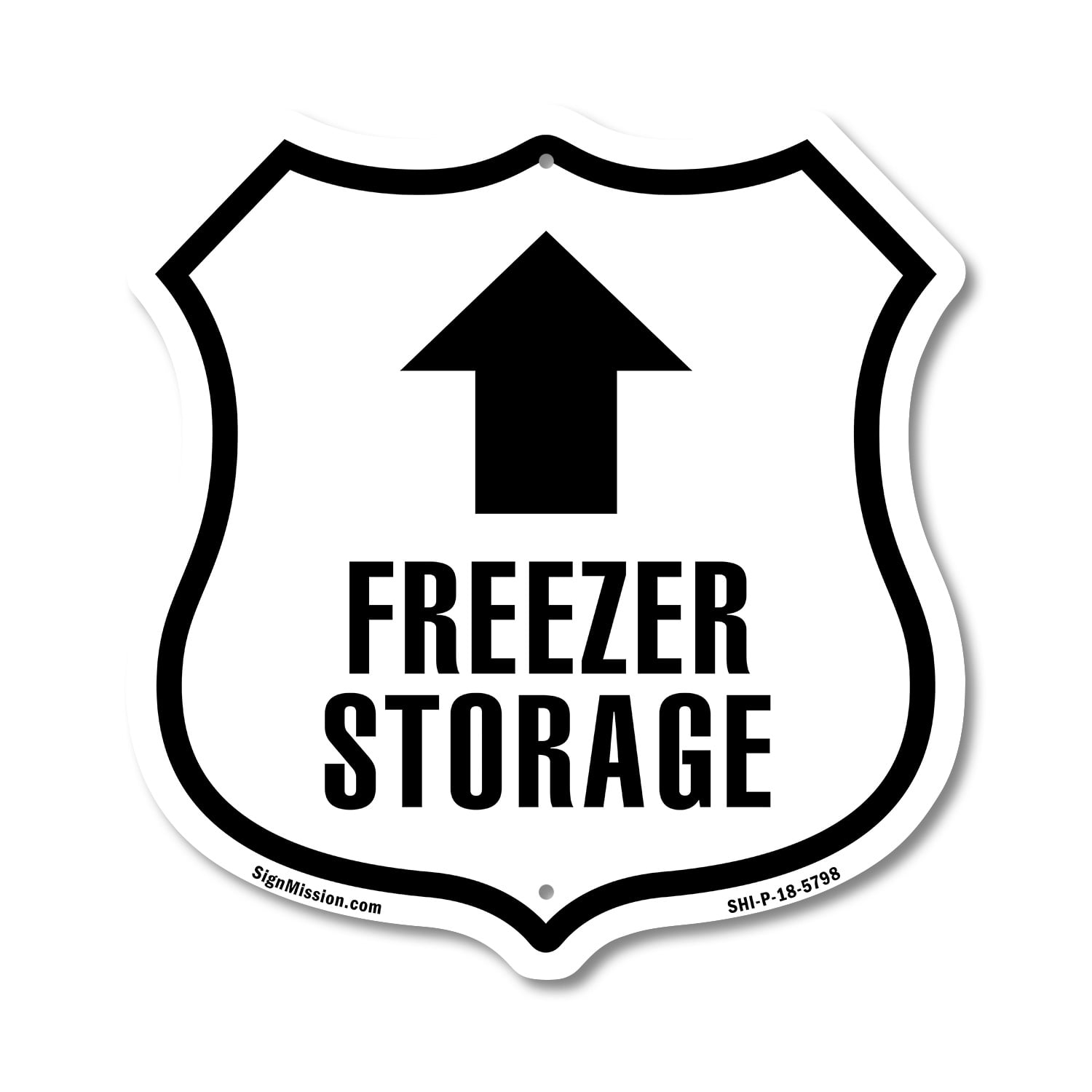 Freezer Storage Up (5 Pack) 12 inch X 12 inch Shield-Shaped Rust-Free ...