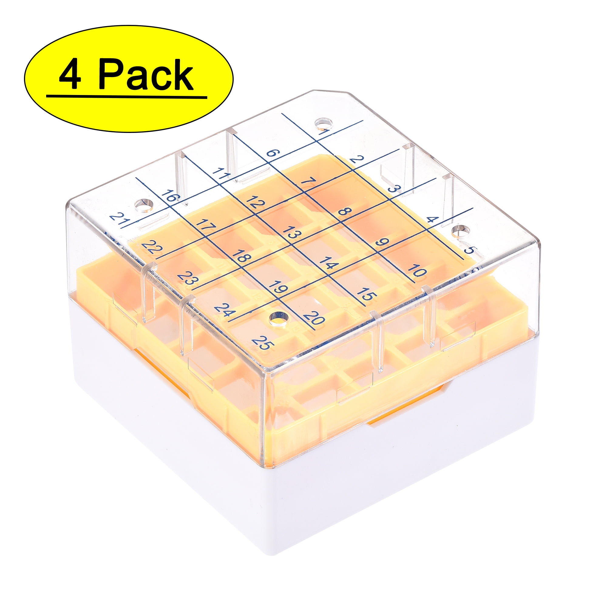 Freezer Tube Box 25 Places Waterproof Polypropylene Holder Rack for 1.8 ...