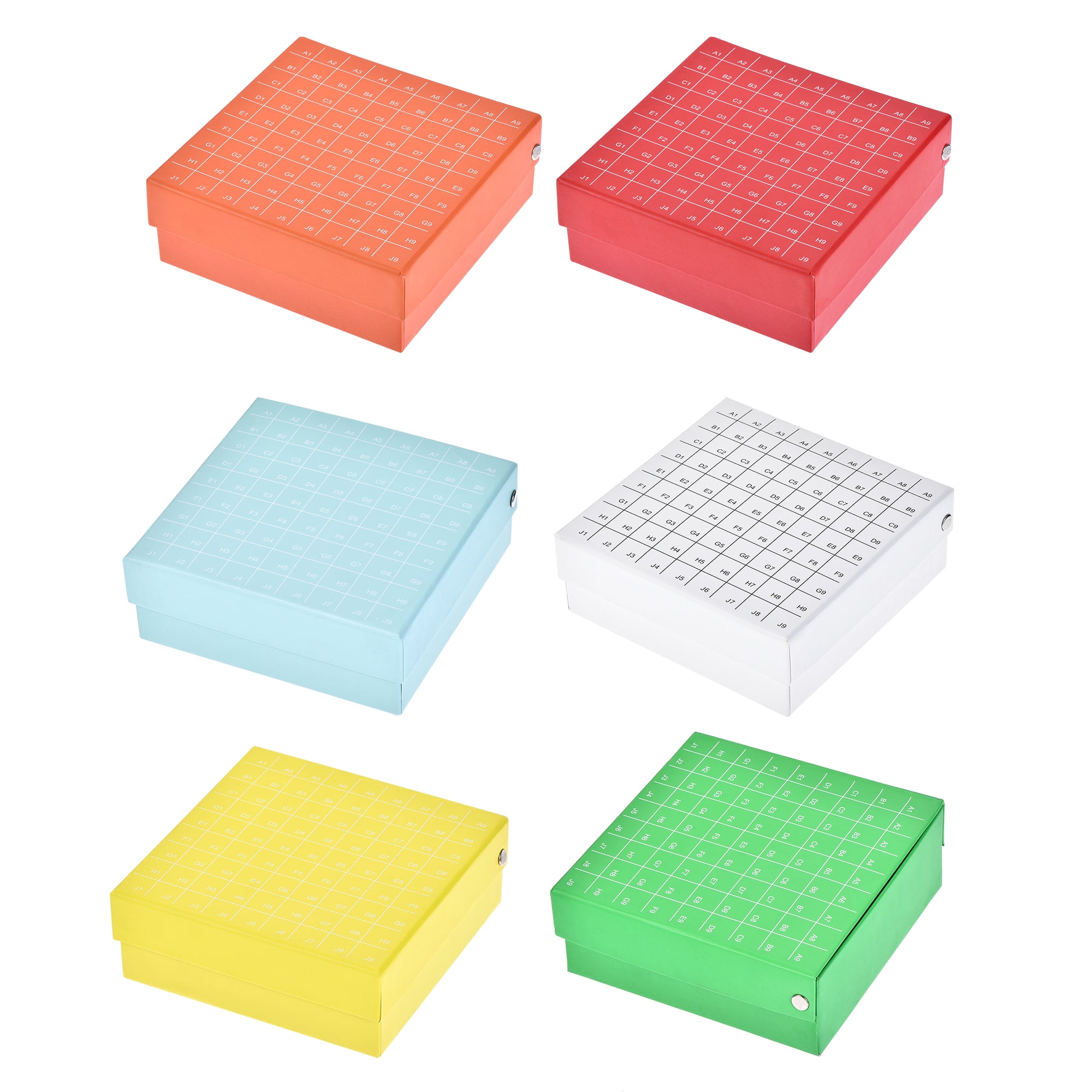 Freezer Tube Box 81 Places Waterproof Cardboard Holder Rack for 1.8/2ml ...