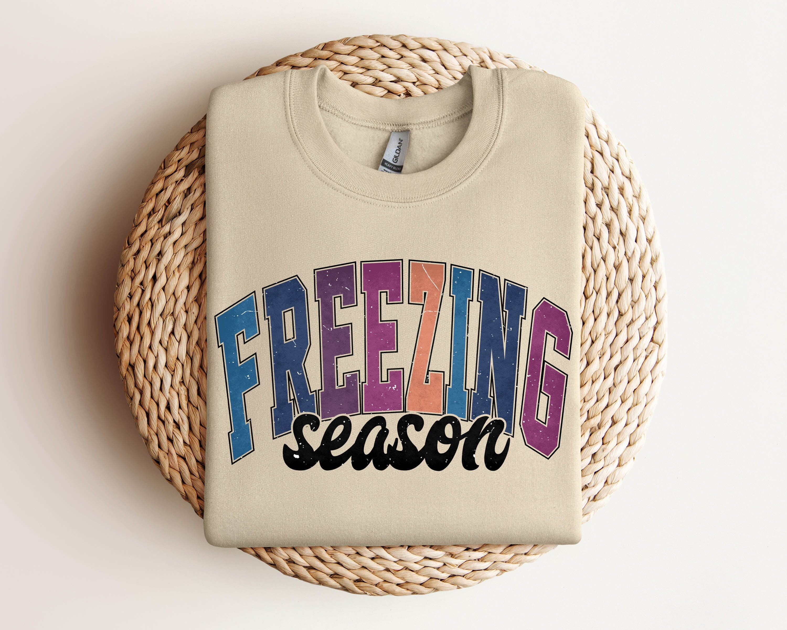 Freezin' Season T-Shirt, Holiday Season T-Shirt, Womens Holiday T-Shirt ...