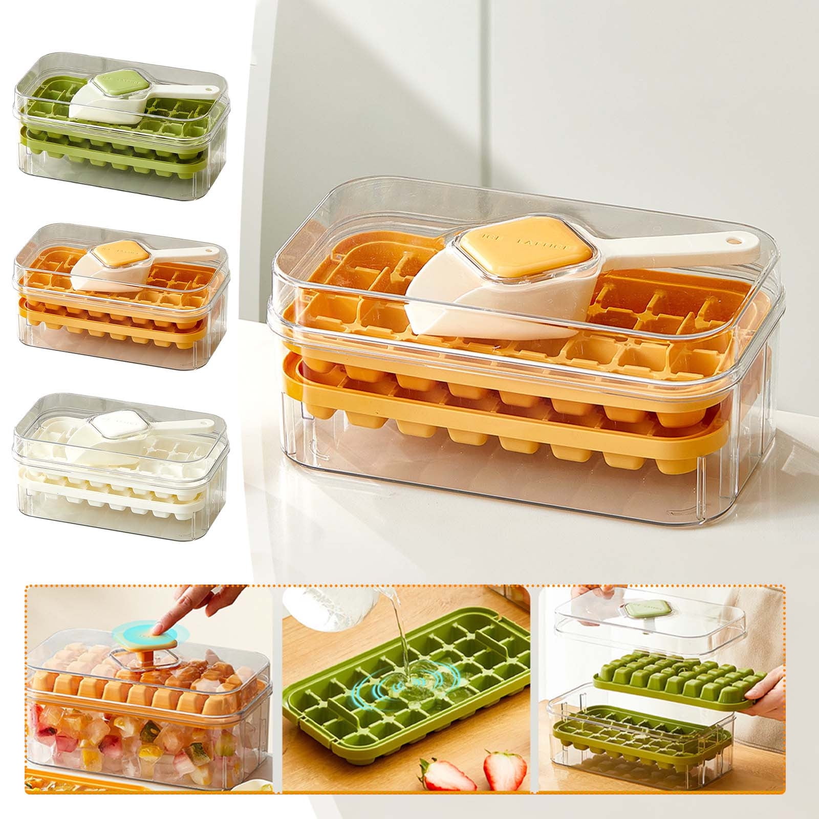 Freezing Ice Press Tray, Refrigerator Ice Storage Box, Quick Freeze ...