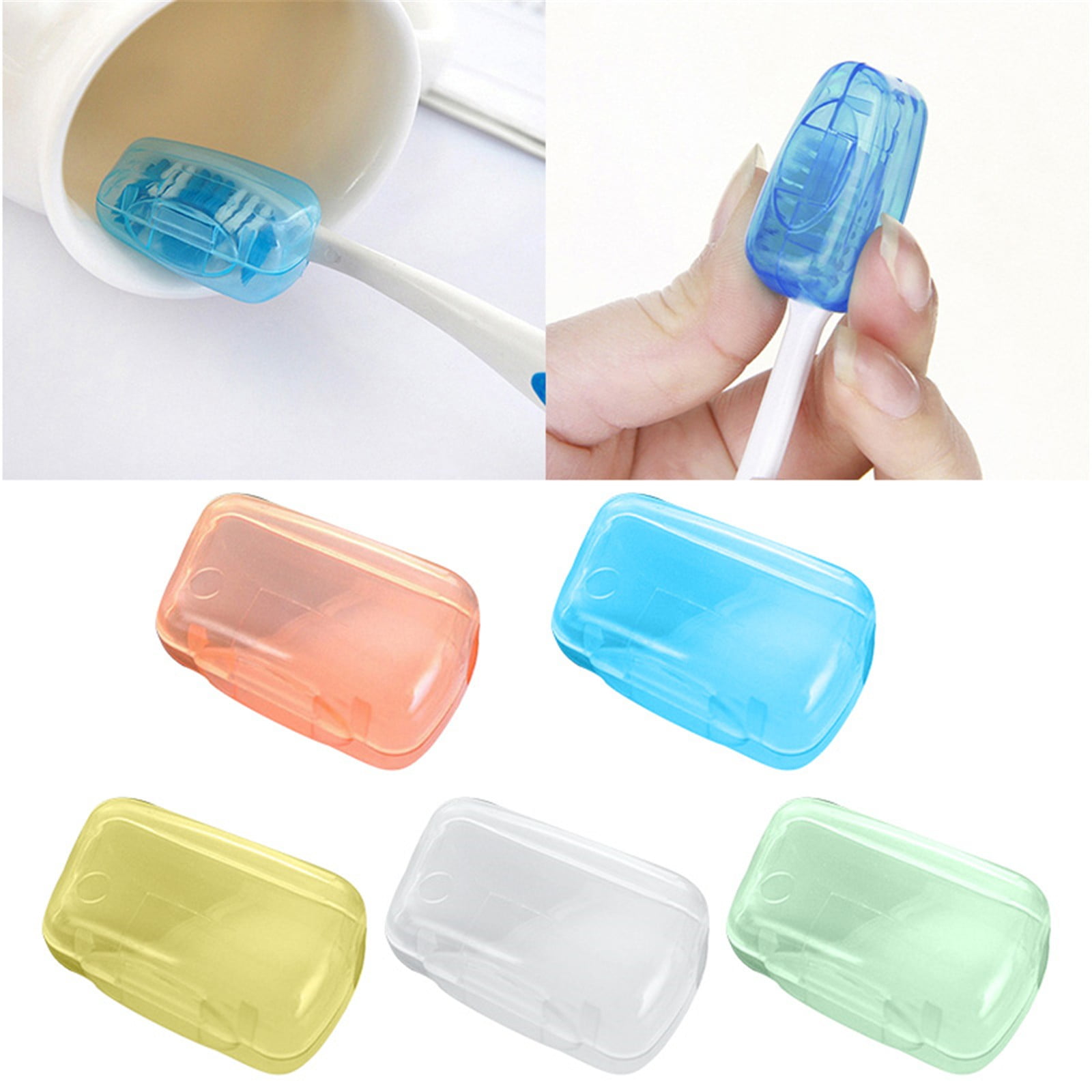 Frehsky Toothbrush Covers 5 Piece Set Portable Travel Toothbrush Cover ...