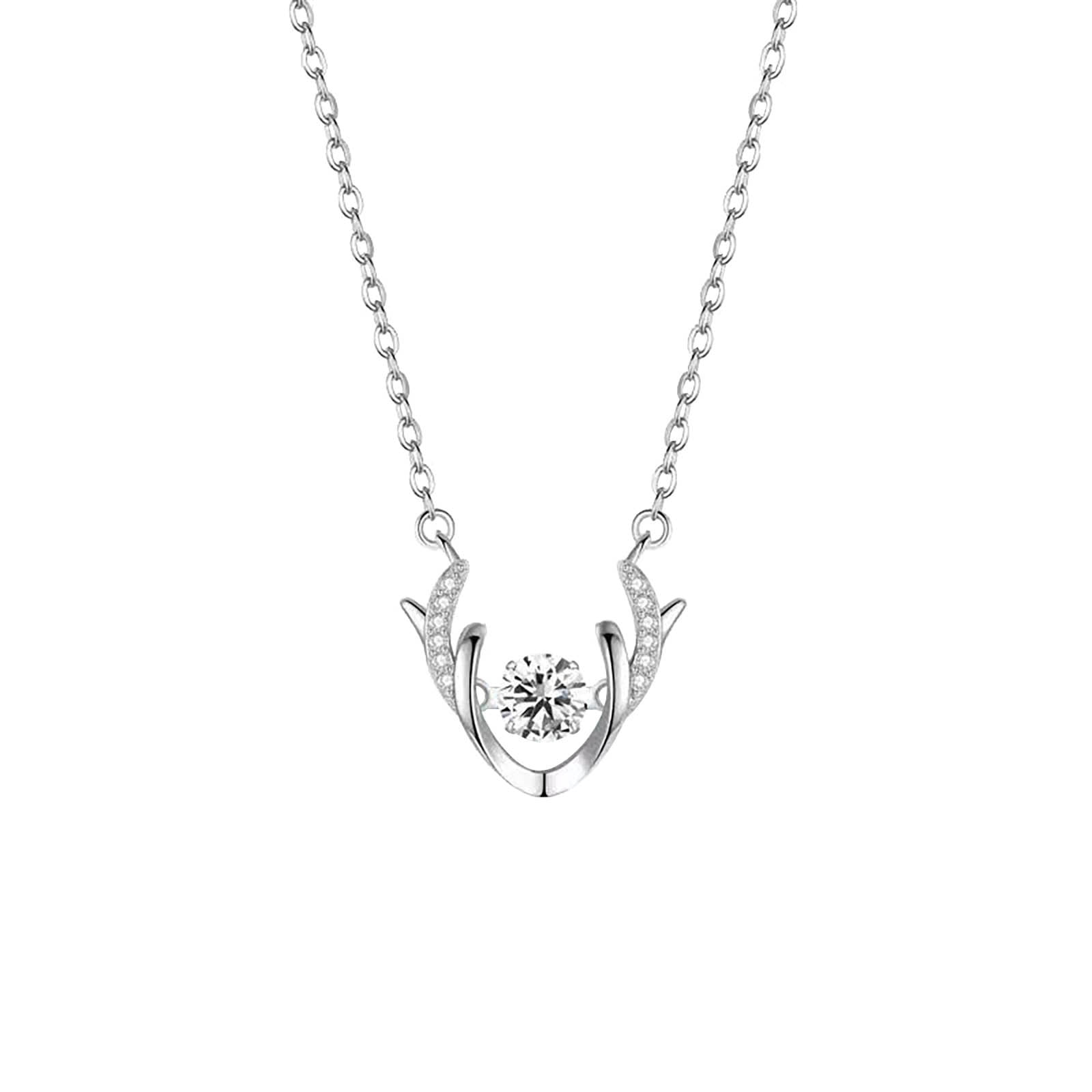 Frehsky Necklaces For Women Diamond Necklace Woman Beating Dazzling