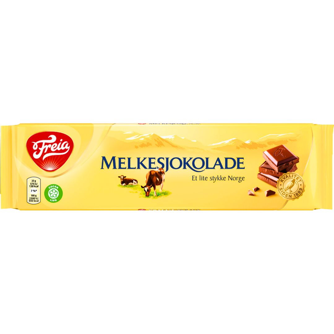Freia Extra Large Melkesjokolade (Milk Chocolate) Bar, 7.05oz (Pack of ...