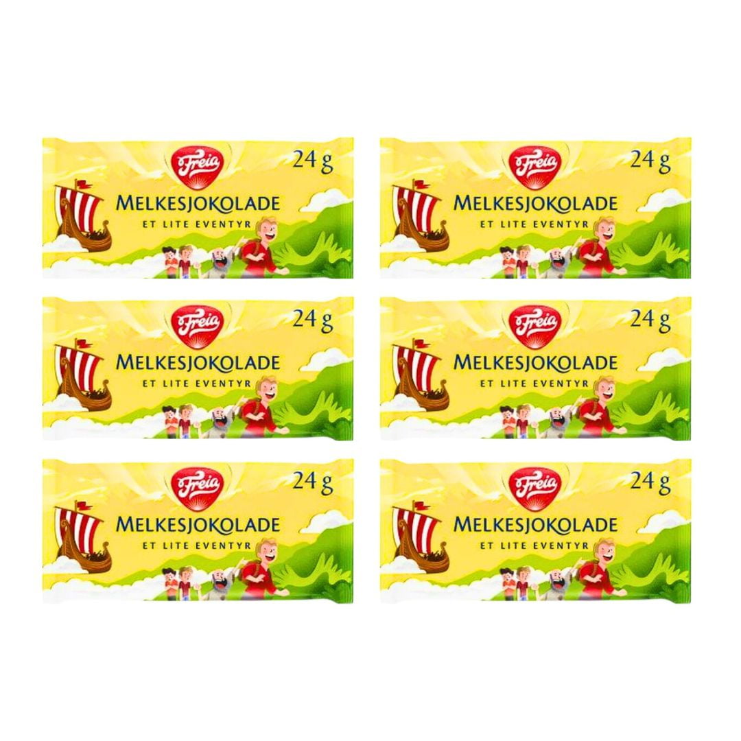 Freia Mini Milk Chocolate Bar w/ Fairytales, .84oz (Pack of 6 ...