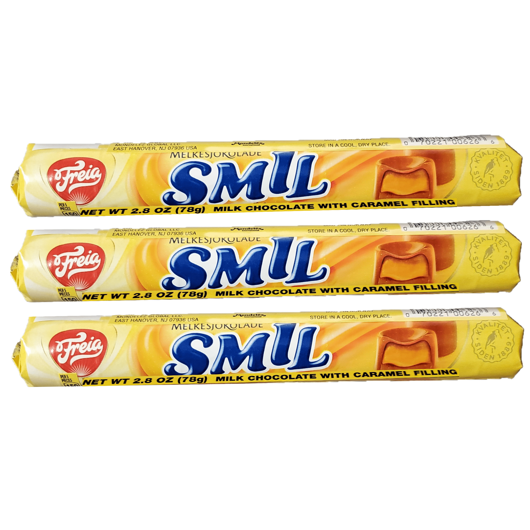 Freia Smil Caramel Filled Chocolate, 2.75 ounce (Pack of 3), Product of ...