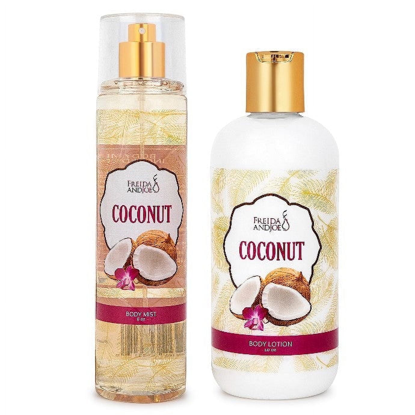 Freida and Joe Coconut Spa Set – 10oz Lotion & 8oz Mist, Luxury Gift ...