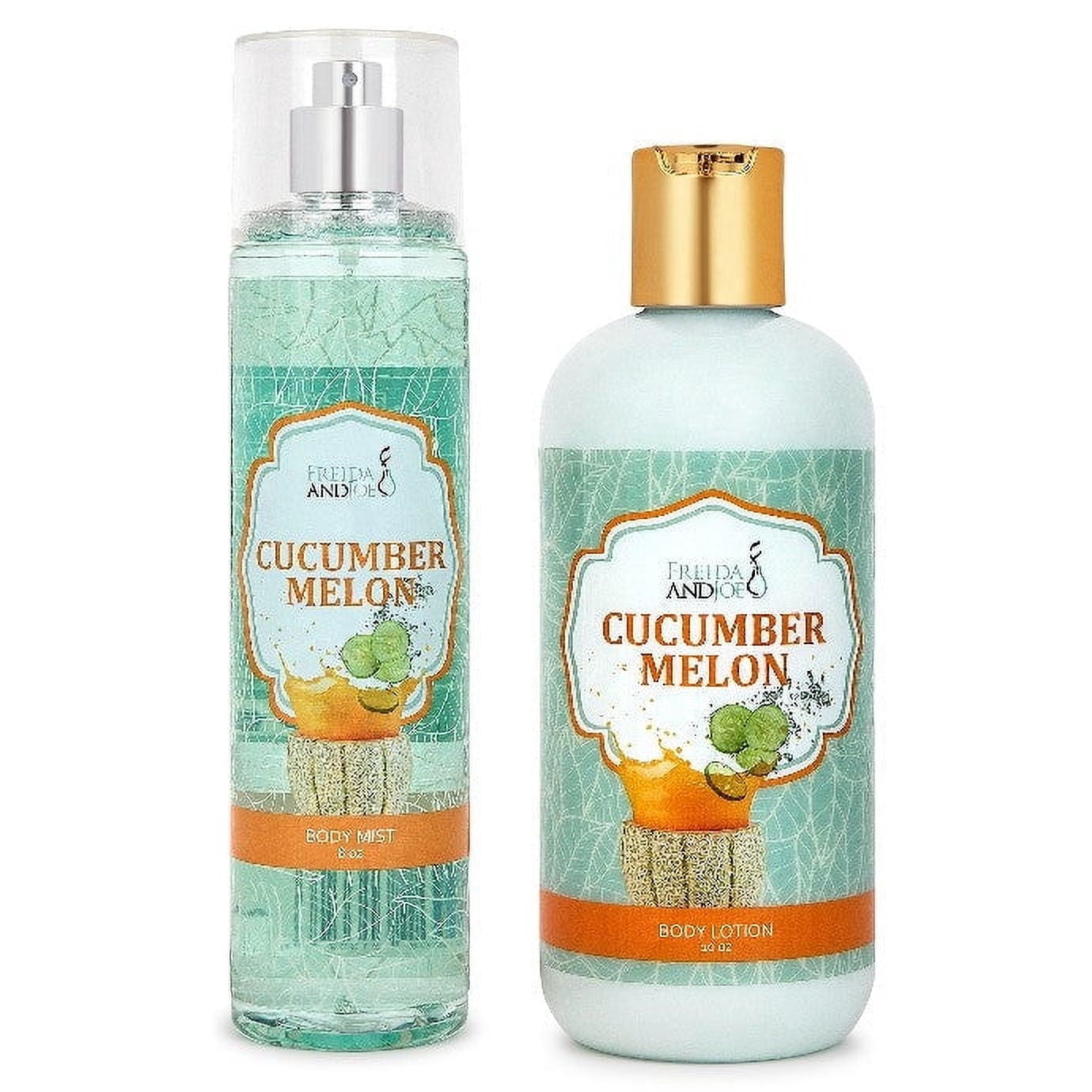 Freida and Joe Cucumber Melon Spa Set – 10oz Lotion & 8oz Mist, Luxury ...