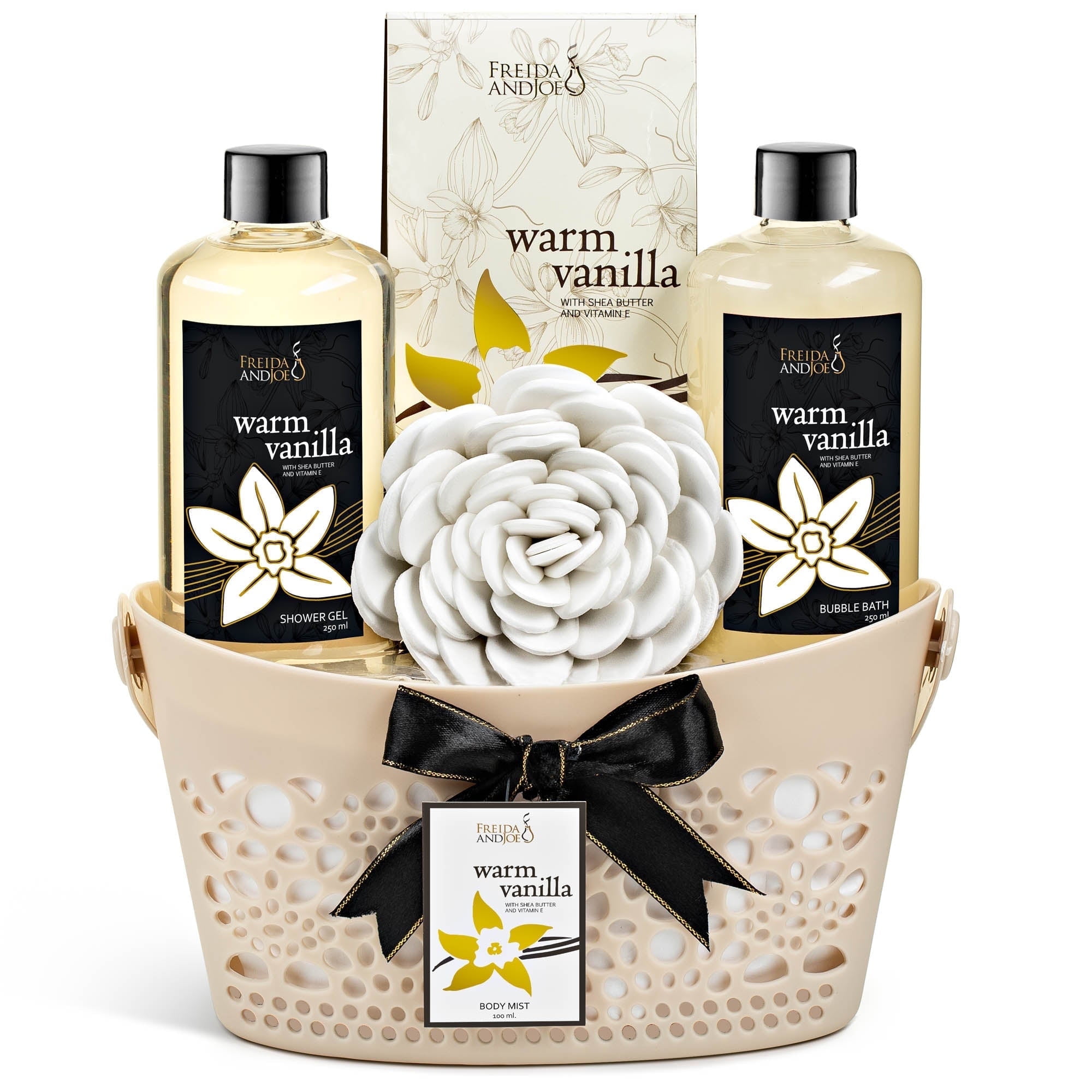 Freida and Joe Warm Vanilla Bath & Body Gift Set for Men and Women – 5 ...
