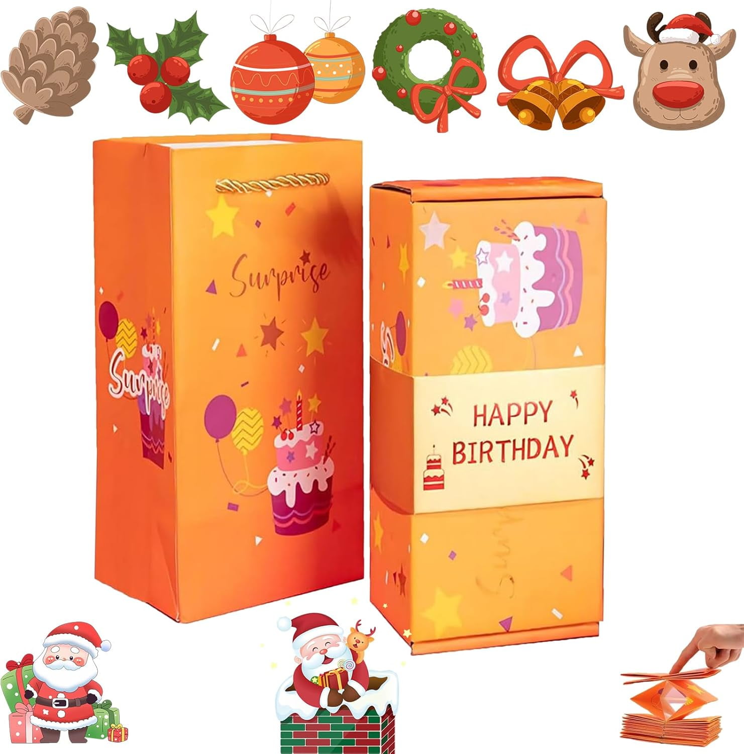 Freigexact Money Gift Box, Surprise Gift Box Explosion, Christmas Gift ...