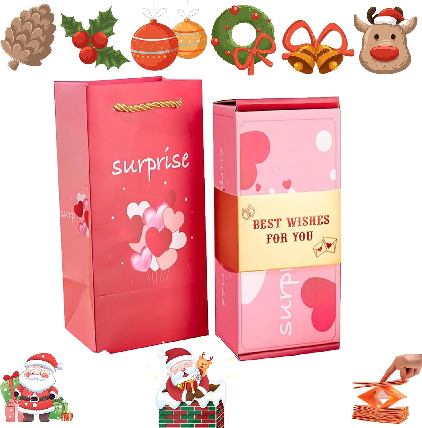 Freigexact Money Gift Box, Surprise Gift Box Explosion, Christmas Gift ...