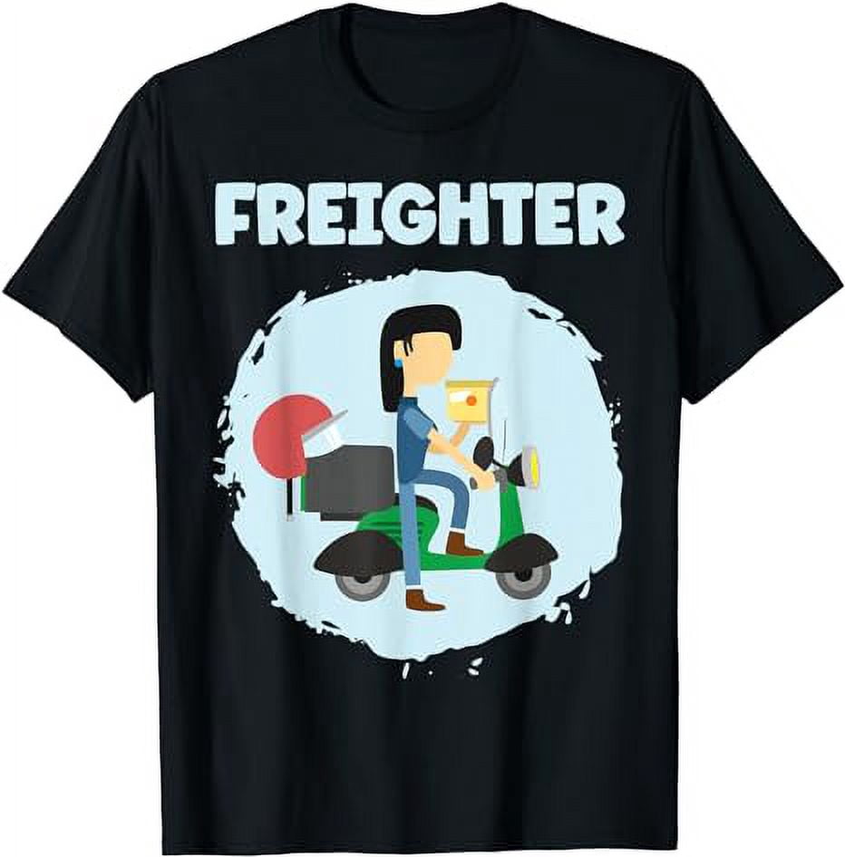 Freighter Motorcycle Delivery Guy Delivery Guy T-Shirt - Walmart.com