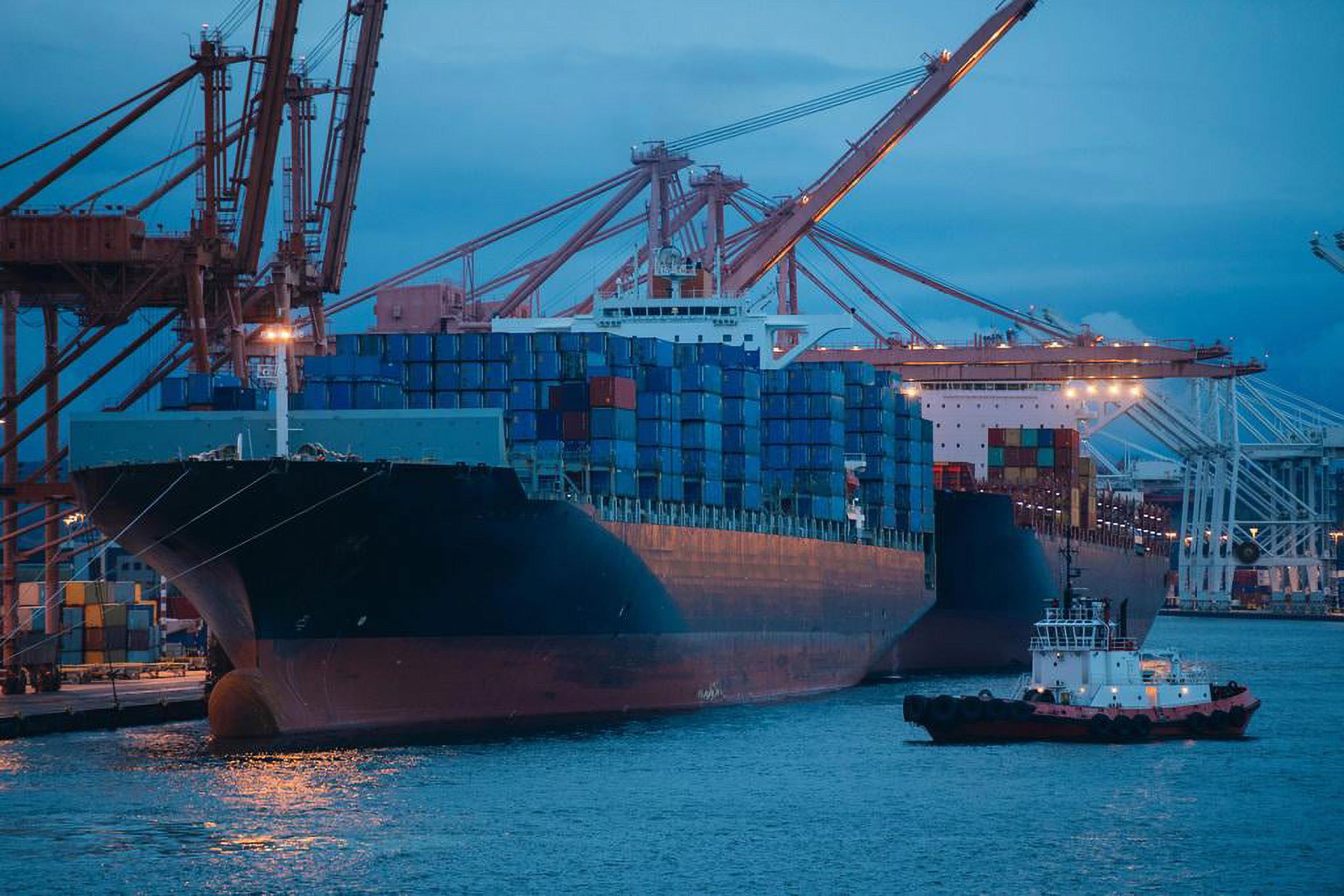 Freighter with Cargo Containers Port of Seattle Photo Photograph Cool ...