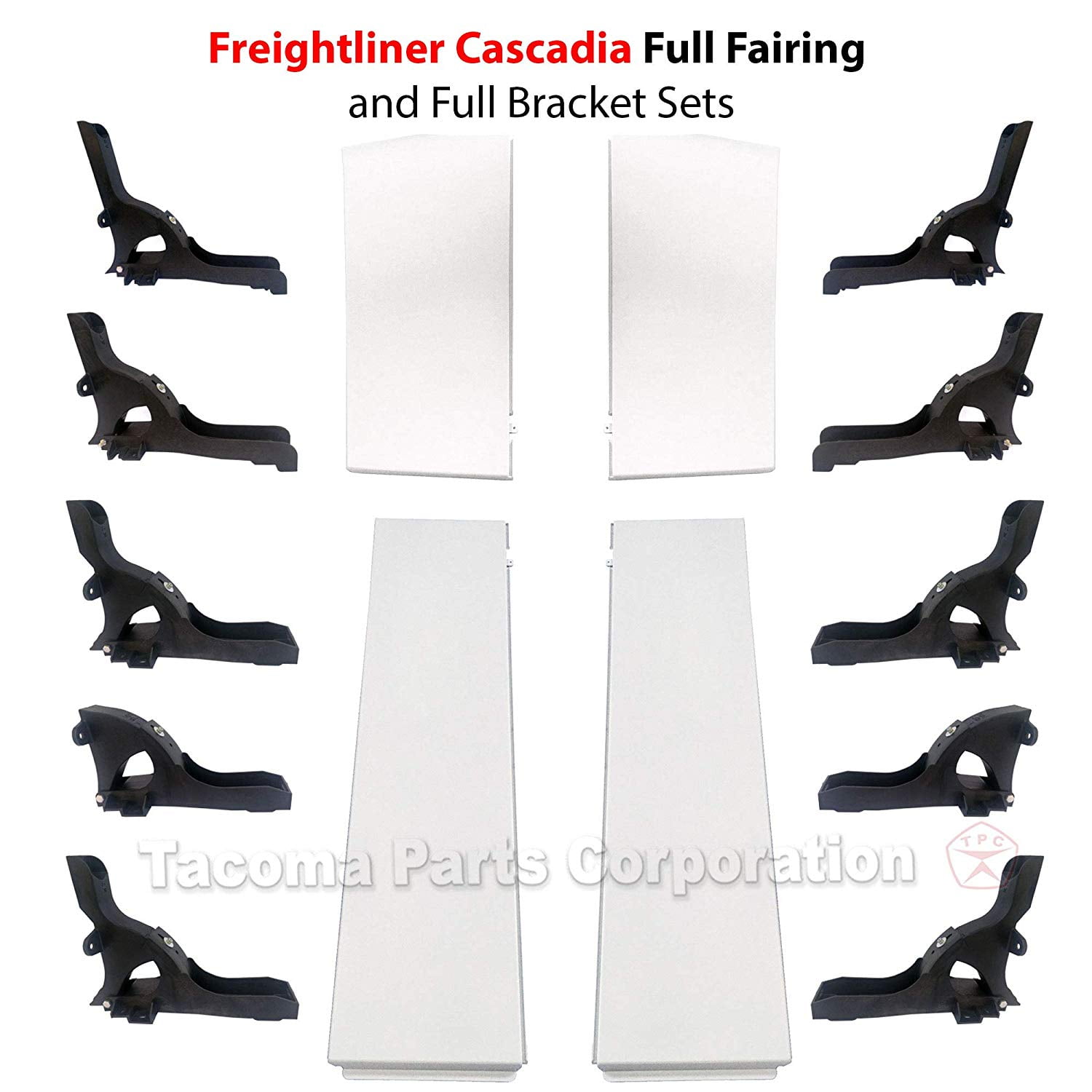 Freightliner Cascadia Full Fairing and Full Bracket Set - Complete 14 ...