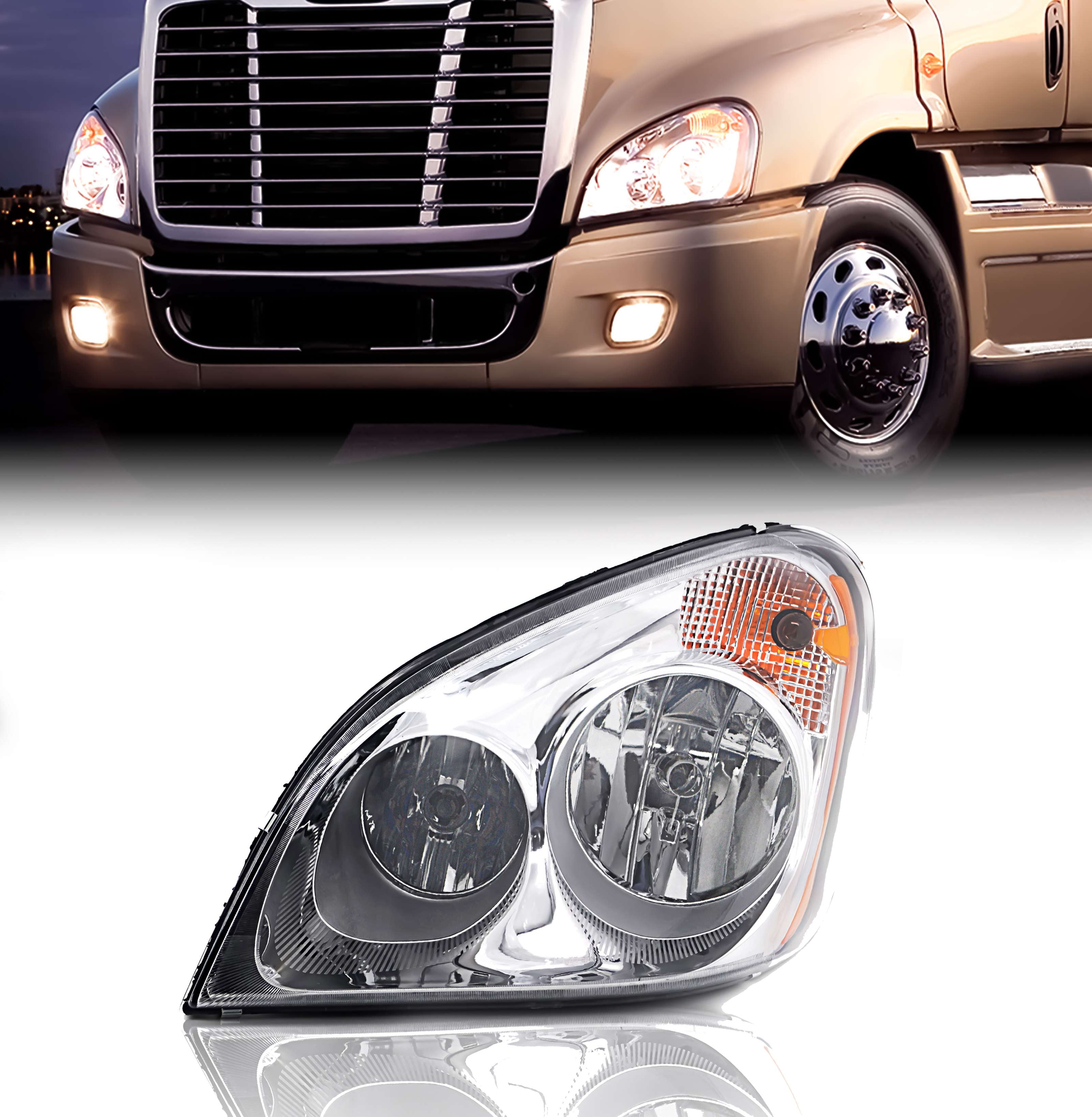 Freightliner Cascadia Headlight 2008 - 2018 Diver Left Side with All ...