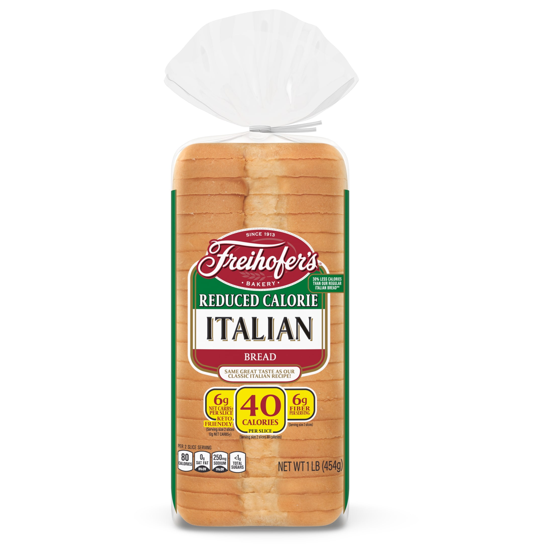 Freihofer's Reduced Calorie Italian Bread, 16 oz, White Italian Bread ...