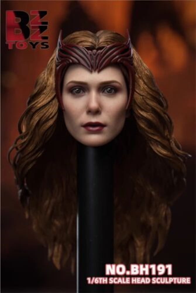 Fremego 1/6 Scarlet Witch Wanda Elizabeth Olsen Head Sculpt Fit 12 ...