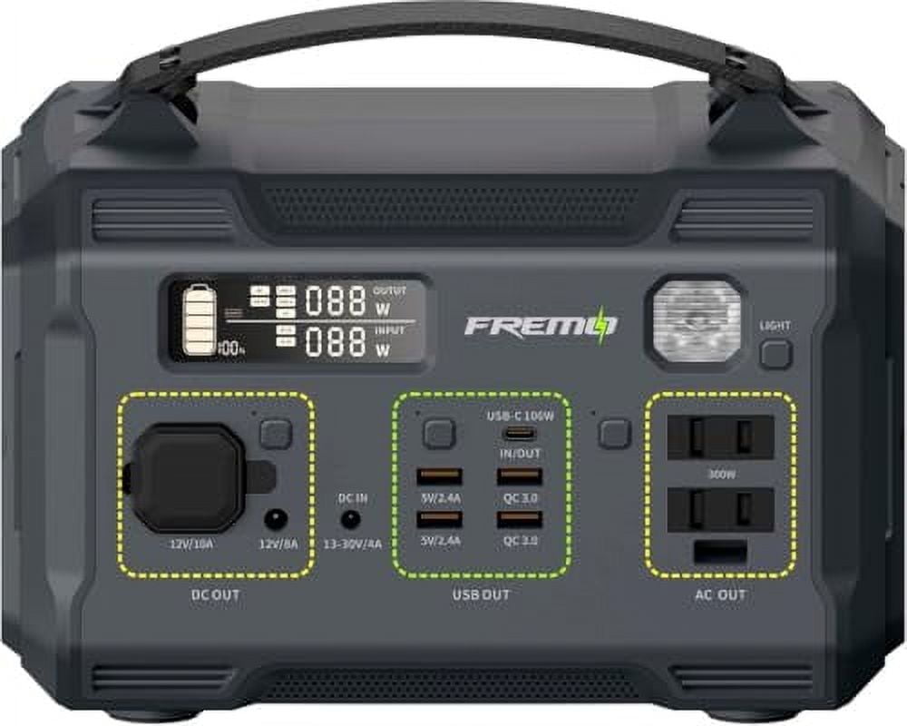 Fremo X300 Portable Generator - 276W Battery-Powered, 276Wh Capacity ...
