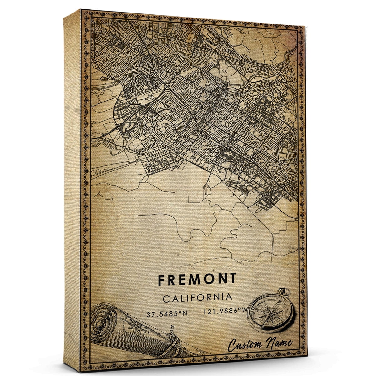 Fremont Map Poster, California Map City Art Poster, Canvas, Fremont Map ...