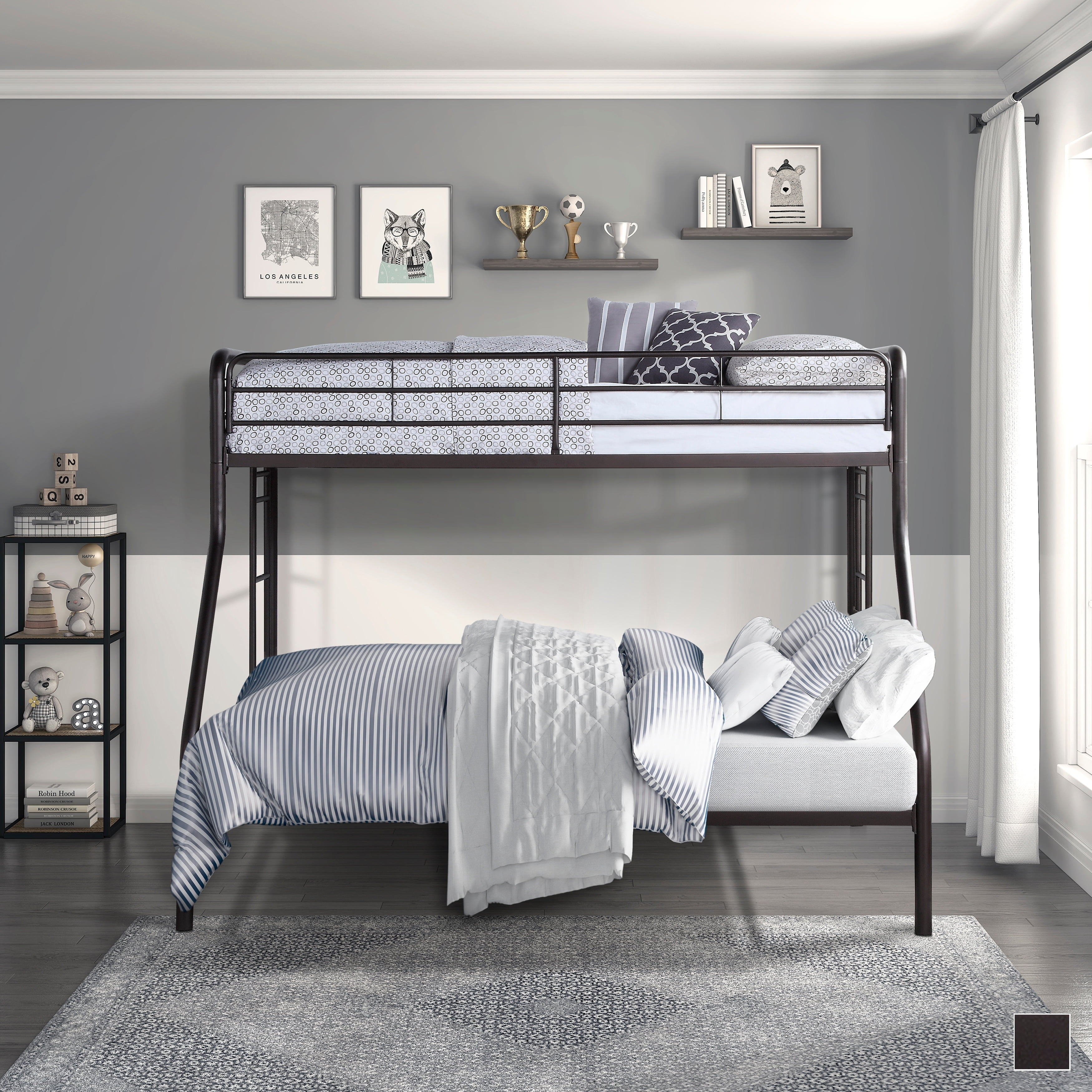 Fremont & Park Bedeau Twin over Full Bunk Bed - Walmart.com