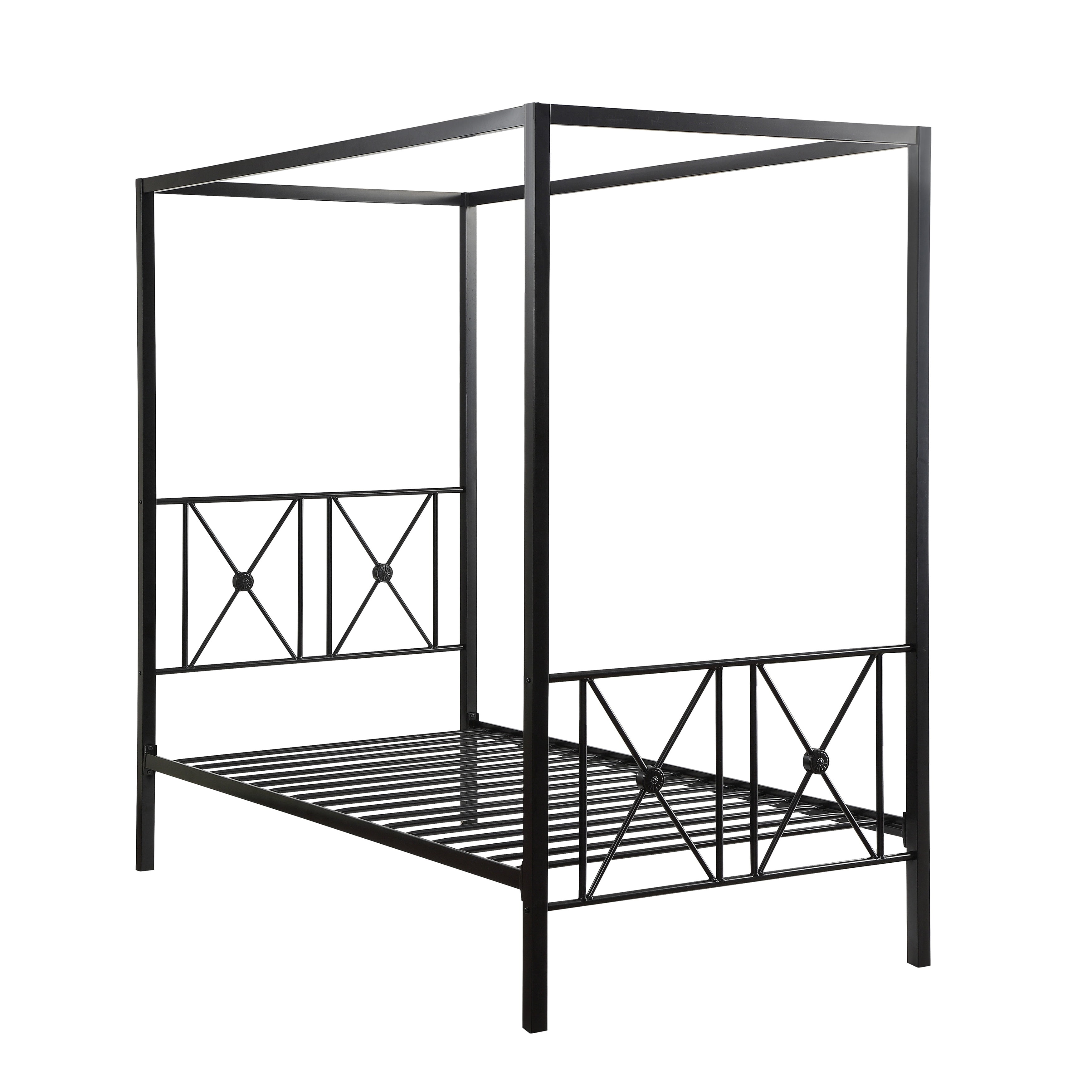 Fremont & Park Marnie Double-Cross Canopy Metal Bed Twin - Walmart.com