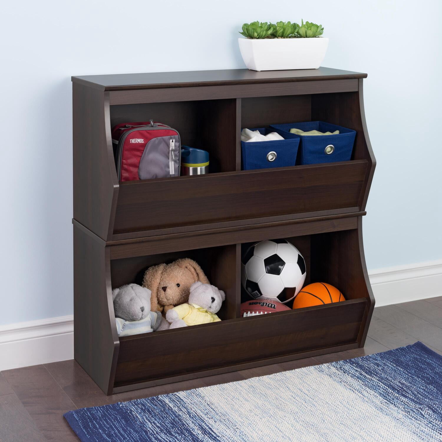 Fremont Stacked 6-Bin Storage Cubby - Option:2-Bin-Option:4-Bin ...