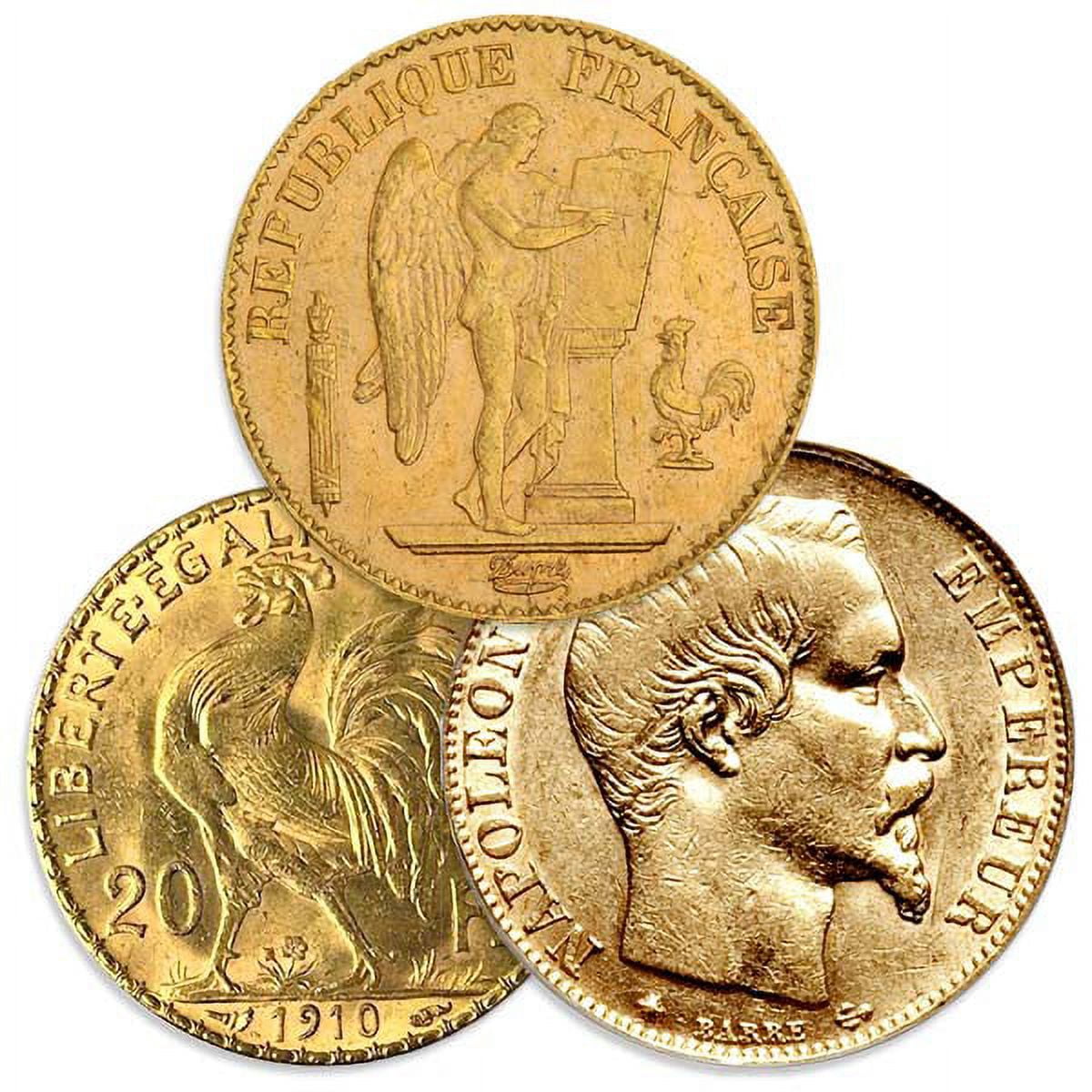 French 20 Franc Gold, Rooster/Napoleon, .1867 oz Gold Bullion Coin - Walmart.com