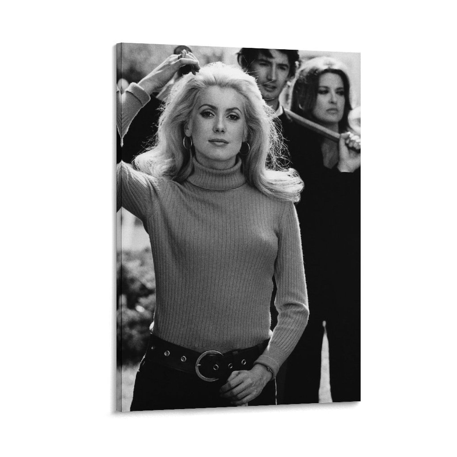 French Actress Singer Catherine Deneuve Black And White Poster Painting ...