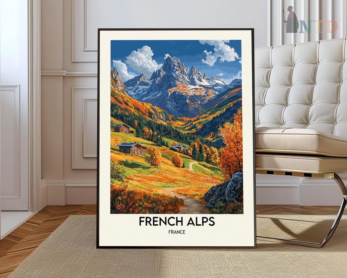 French Alps Poster, French Alps Print, French Alpsalps Print, French ...