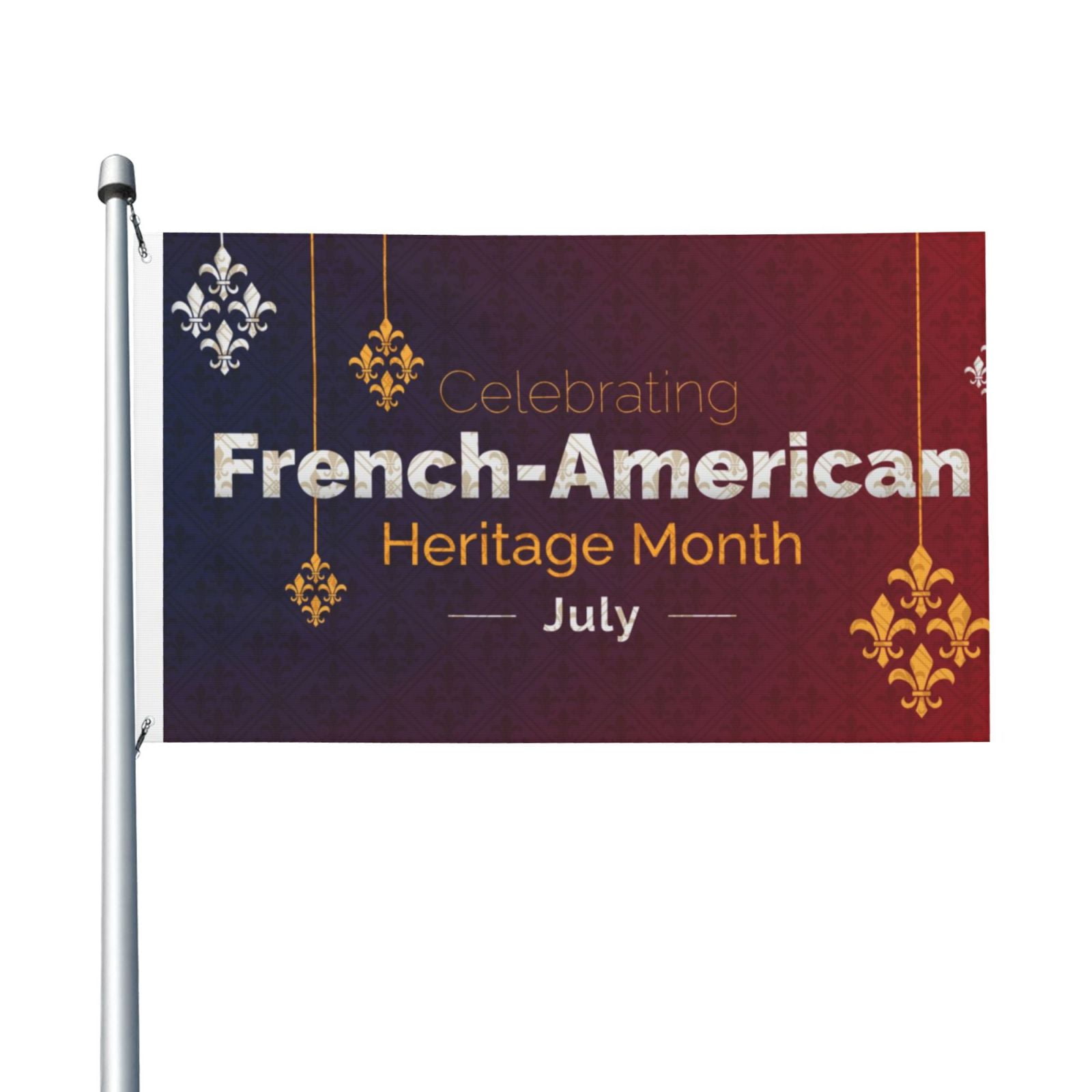 French-American Heritage Month Garden Flags 3x5 Ft Decoration Double ...