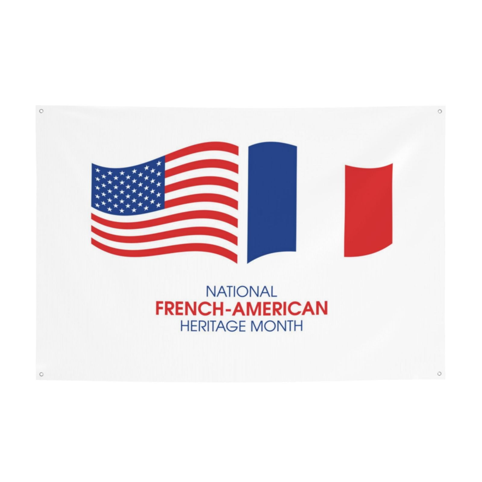French-American Heritage Month Large Banner Party Decorations Sign ...