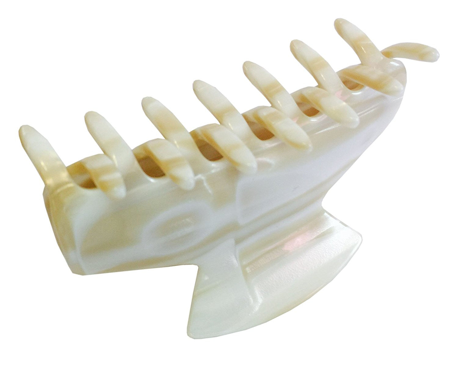 French Amie Chic Ivory Handmade Large 3 Inch Celluloid Jaw Hair Claw ...
