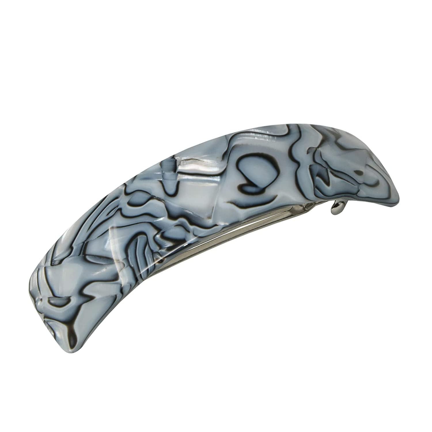 French Amie Curved Large 3 ¾” Handmade Celluloid Volume Hair Barrette ...