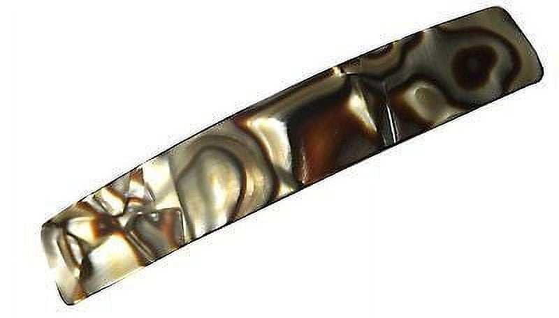 French Amie Medium Rectangular Onyx Grey Celluloid Automatic Hair Clip ...