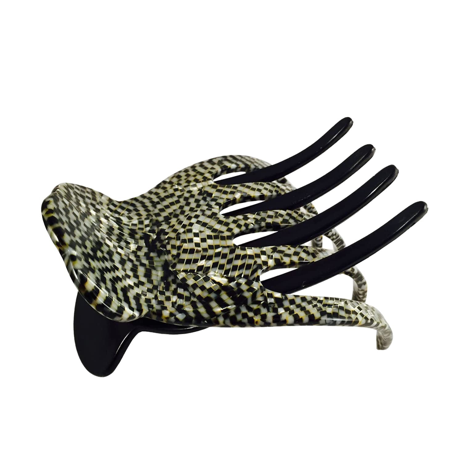 French Amie Scoop Medium Celluloid Handmade Hair Side Slider Beak Jaw ...