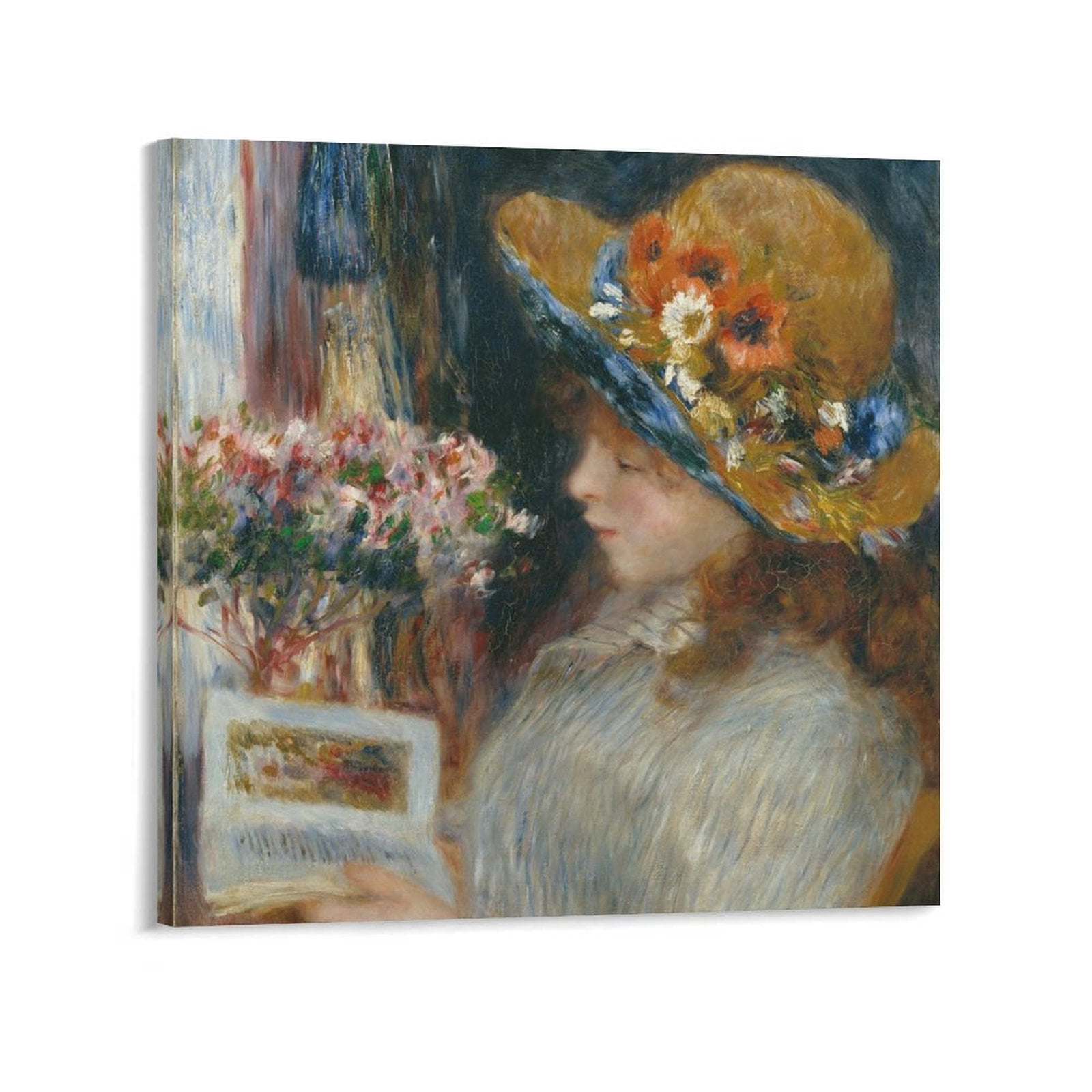French Artist Pierre-Auguste Renoir Reading Girl Poster Picture Print ...