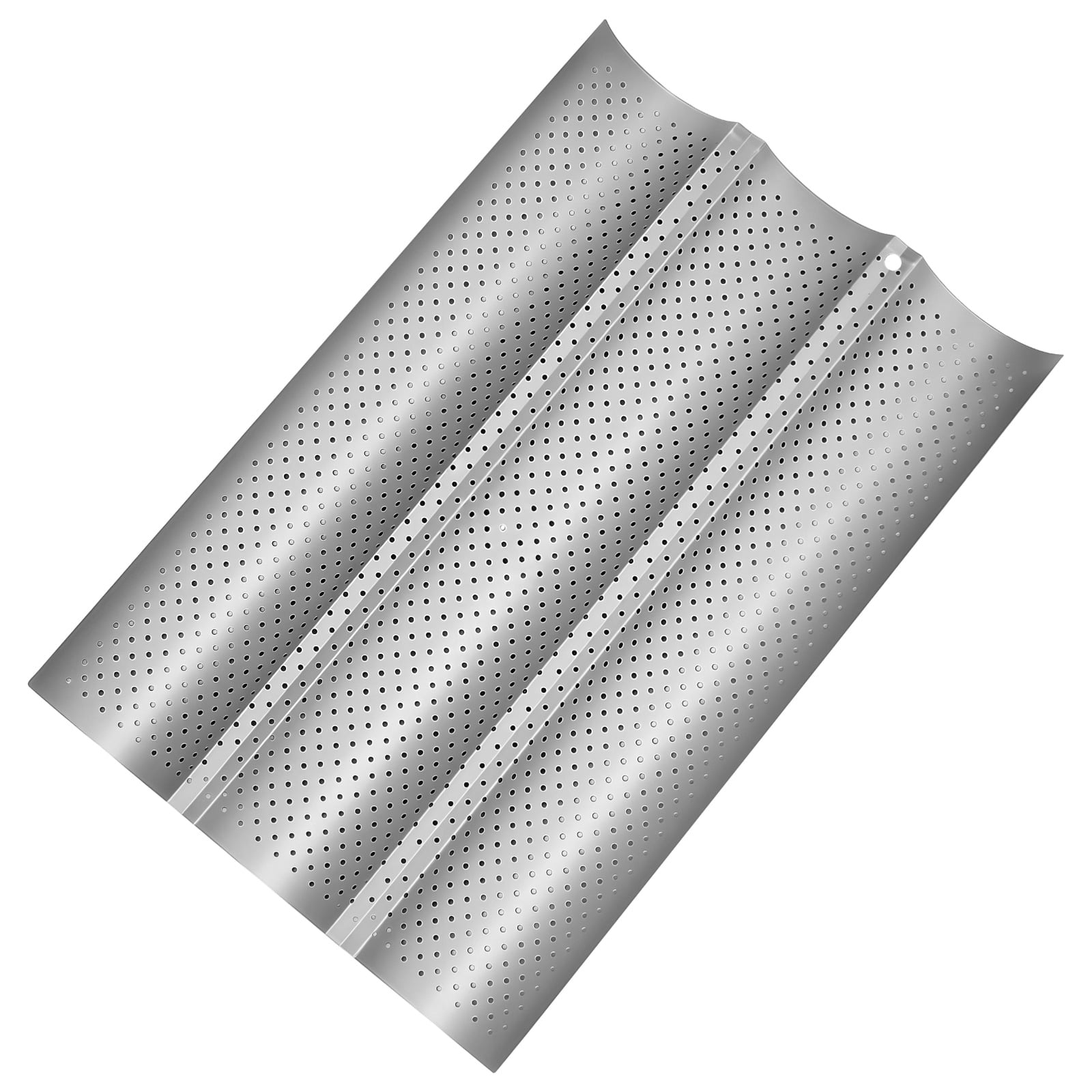 French Baguette Bread Pan, 3-Cavity Perforated Loaf Pan, Non-Stick ...