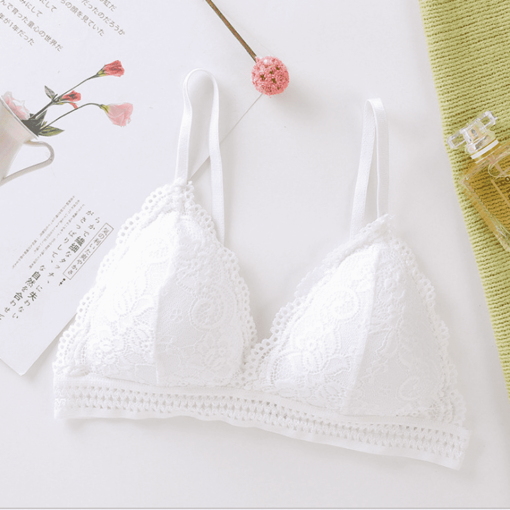 French Beautiful Back Bra Womens Thin Lace Beautiful Back Bra No Steel
