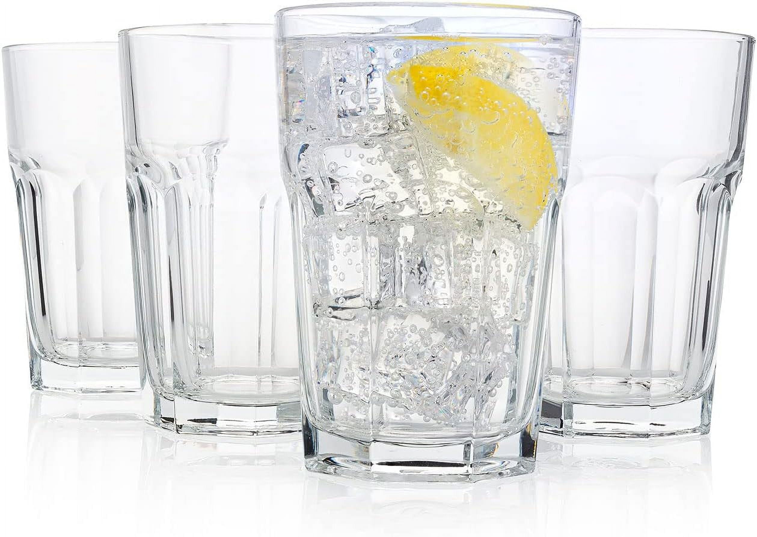 French Bistro Tempered Water Glass – All-Purpose Drinking Tumbler, 4 ...