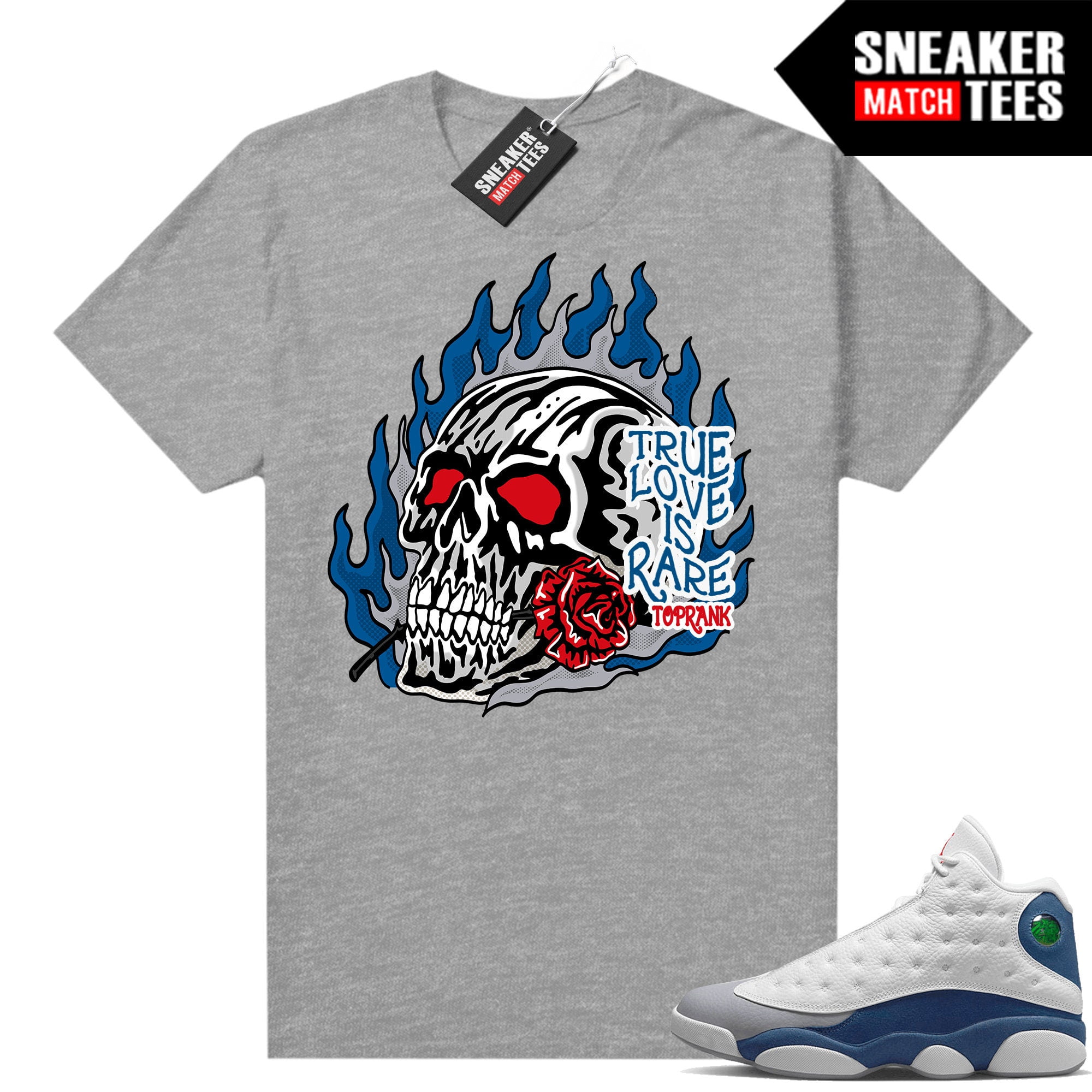 French Blue 13s shirts to match Sneaker Match Tees Heather Grey ...