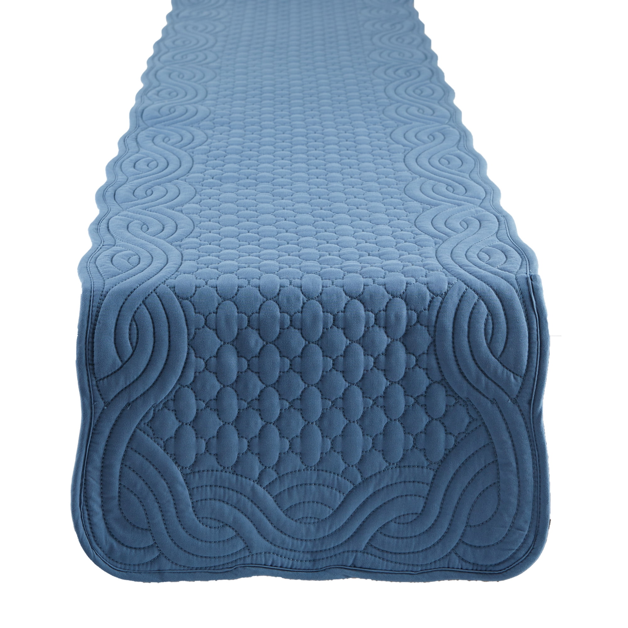 French Blue Quilted Farmhouse Table Runner - Walmart.com