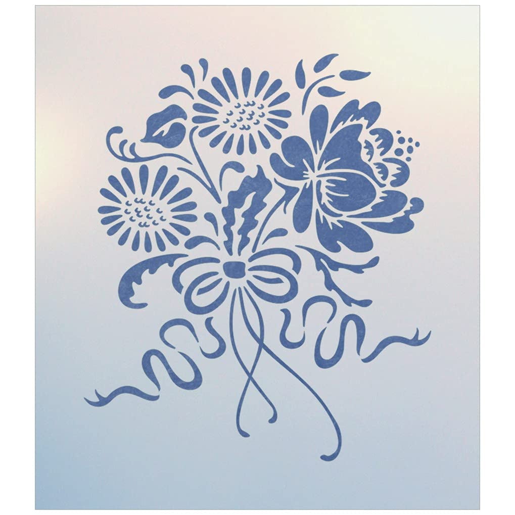 French Bouquet 1 Stencil - Victorian Baroque Victorian Deco Vintage DIY Art & Craft Reusable ...