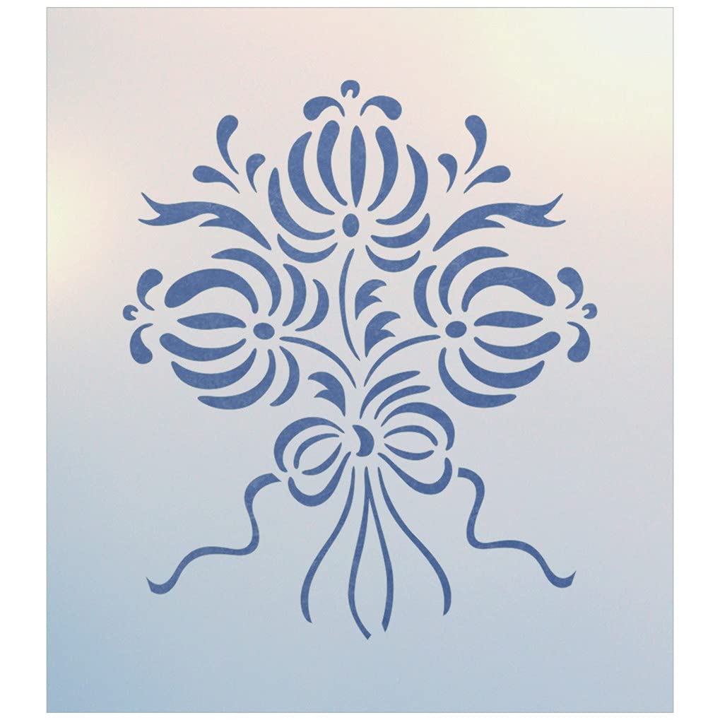 French Bouquet 2 Stencil - Victorian Baroque Victorian Deco Vintage DIY Art & Craft Reusable ...