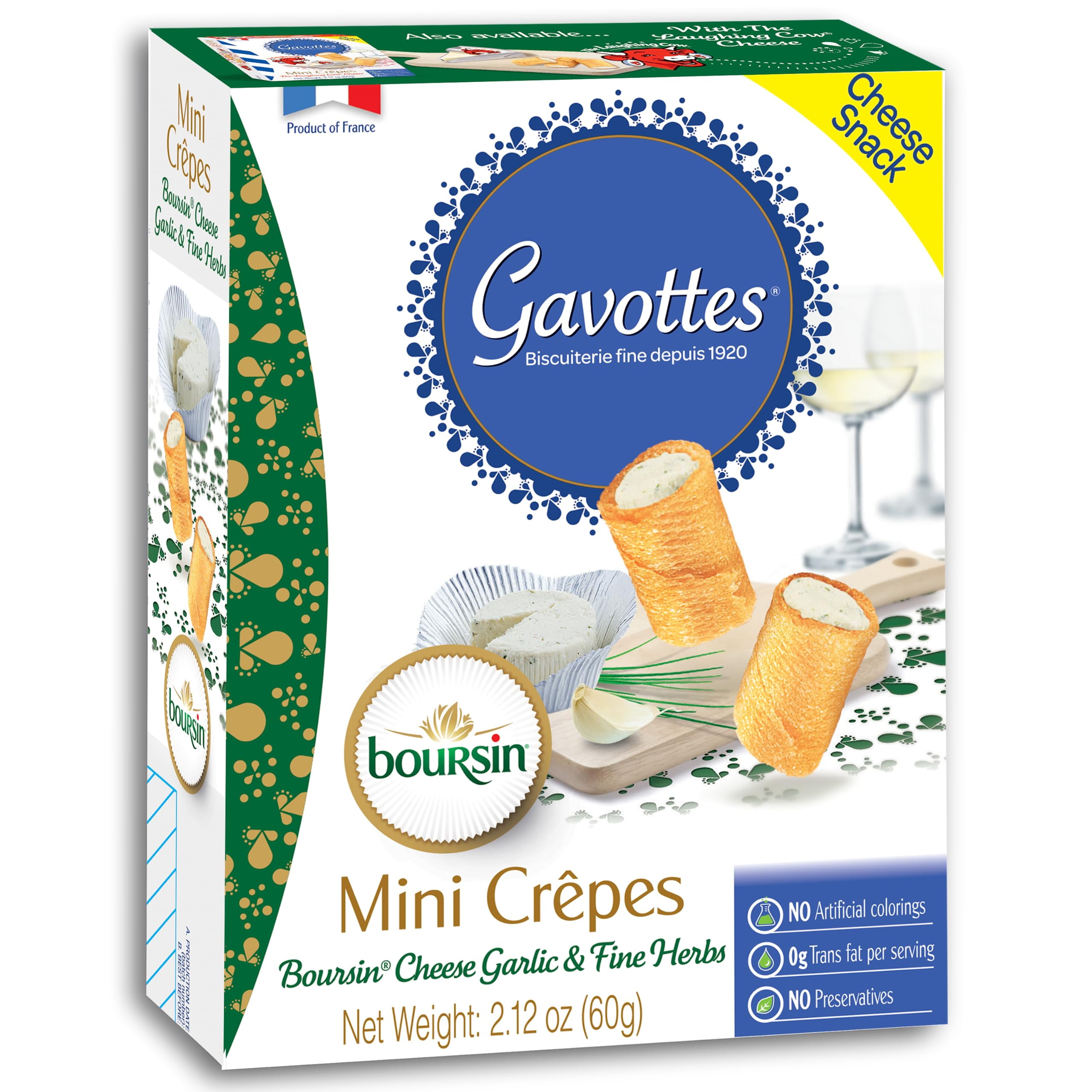 French Boursin Cheese Filled Mini Crispy Crepes | Crepe Crackers With ...