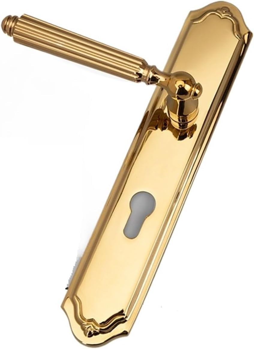 French Brass Door Lock Magnetic Silent Handle Lock one-Piece Indoor ...