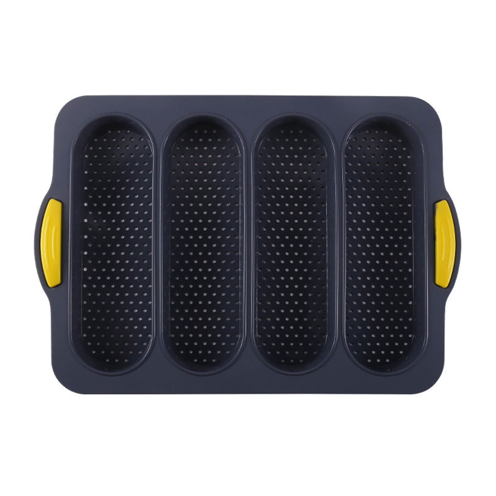 French Bread Hoagie Sub Roll Baking Pans 4-slot, Non Stick Silicone ...